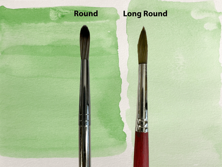 Brush Comparison: Round Vs. Long Round - Artwork Atrium